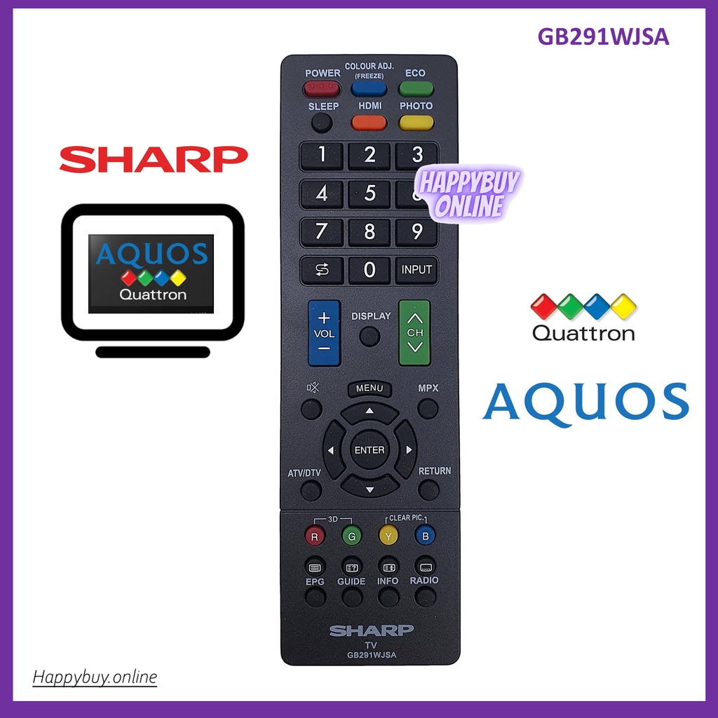 Sharp Aquos LED TV Remote Control GB291WJSA TV Remote Control Sharp ... Sharp Aquos LED TV Remote Control GB291WJSA TV Remote Control Sharp ...