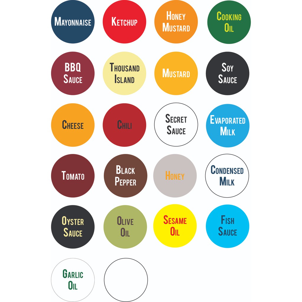 FIFO Bottle™ Sauce Labels Sticker (Option 1) | Shopee Malaysia