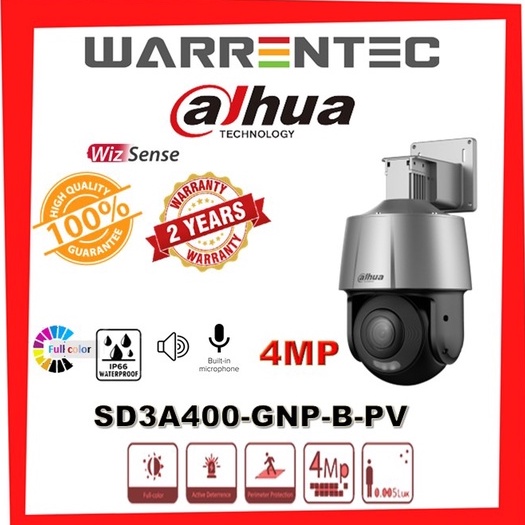 DAHUA 4MP FULL-COLOR ACTIVE DETERRENCE WIZSINSE NETWORK PTZ CAMERA ...