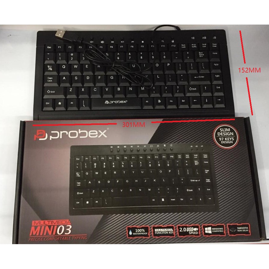 PROBEX MINI USB KEYBOARD (KB-MINI/03) | Shopee Malaysia