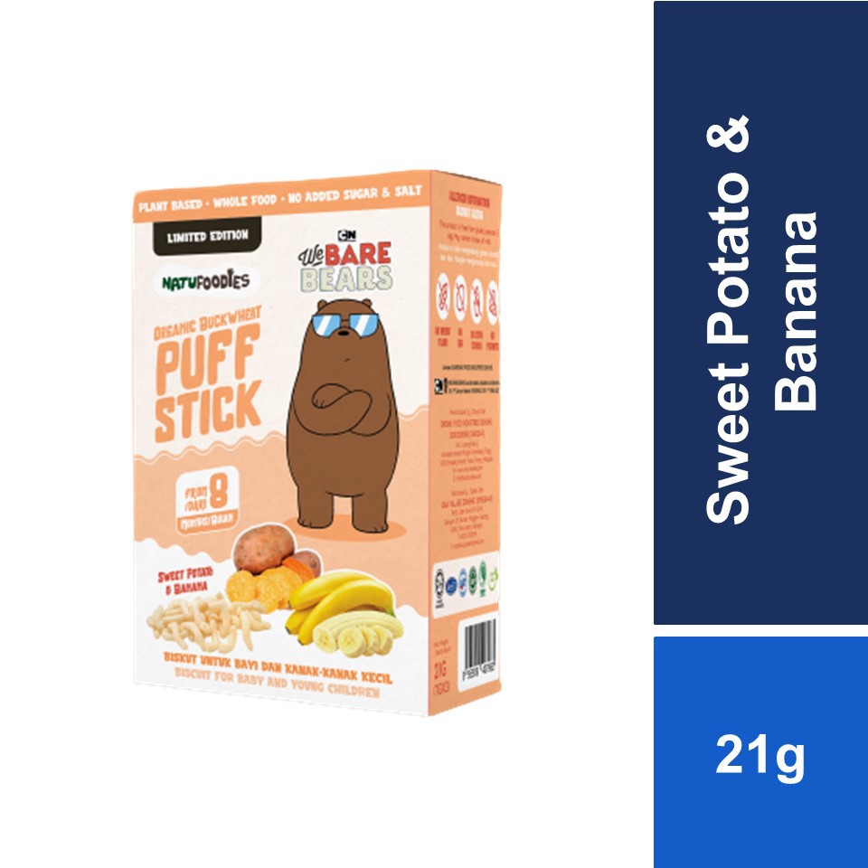 Natufoodies Organic Buckwheat Puff Stick Special Edition - Sweet Potato & Banana | Shopee Malaysia