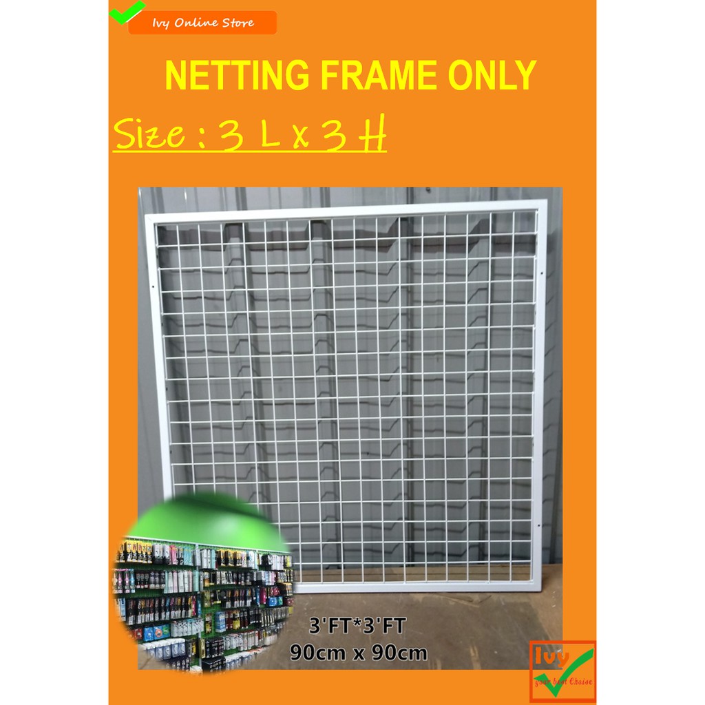 Ready Stock Netting Frame Display Stand Rack W90cm x H90cm | Shopee ...