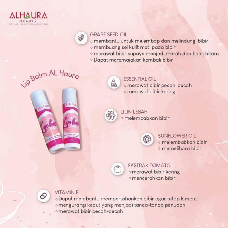 LIP BALM ALHAURA BEAUTY ORIGINAL HQ | Shopee Malaysia
