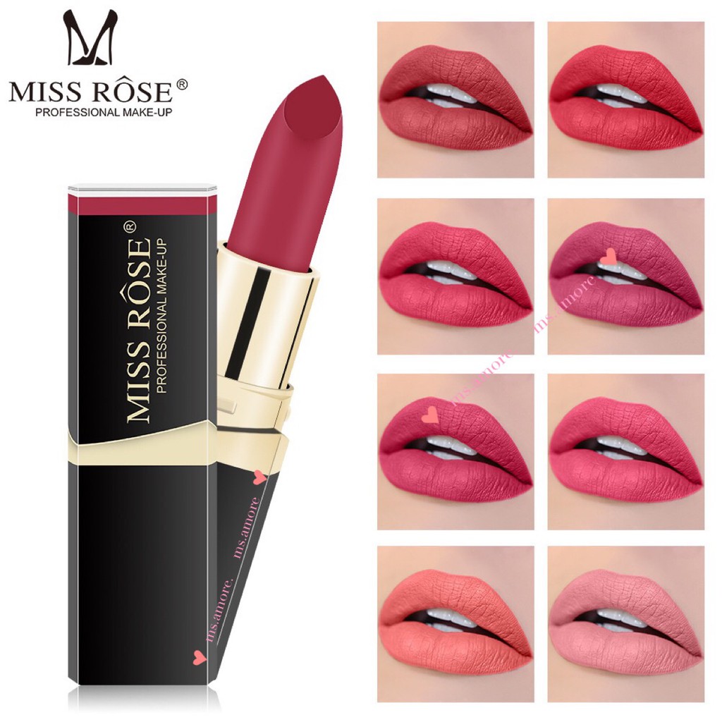 ⚫️Ready Stock⚫️ Miss Rose 3D Fantastic Mineral Lipstick Matte Long ...