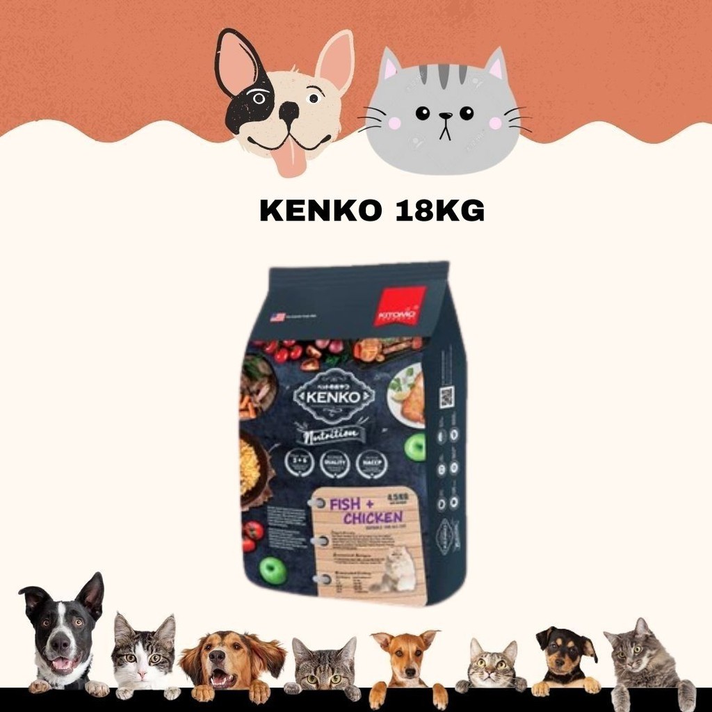 Ready Stock Kenko Nutrition Adult Cat Food Fish & Chicken 18KG | Shopee ...