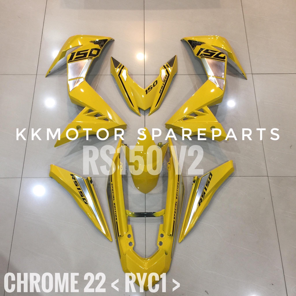 HONDA RS150 V2 RS 150 CHROME 22 SIAP TANAM STICKER SET HLD | Shopee ...