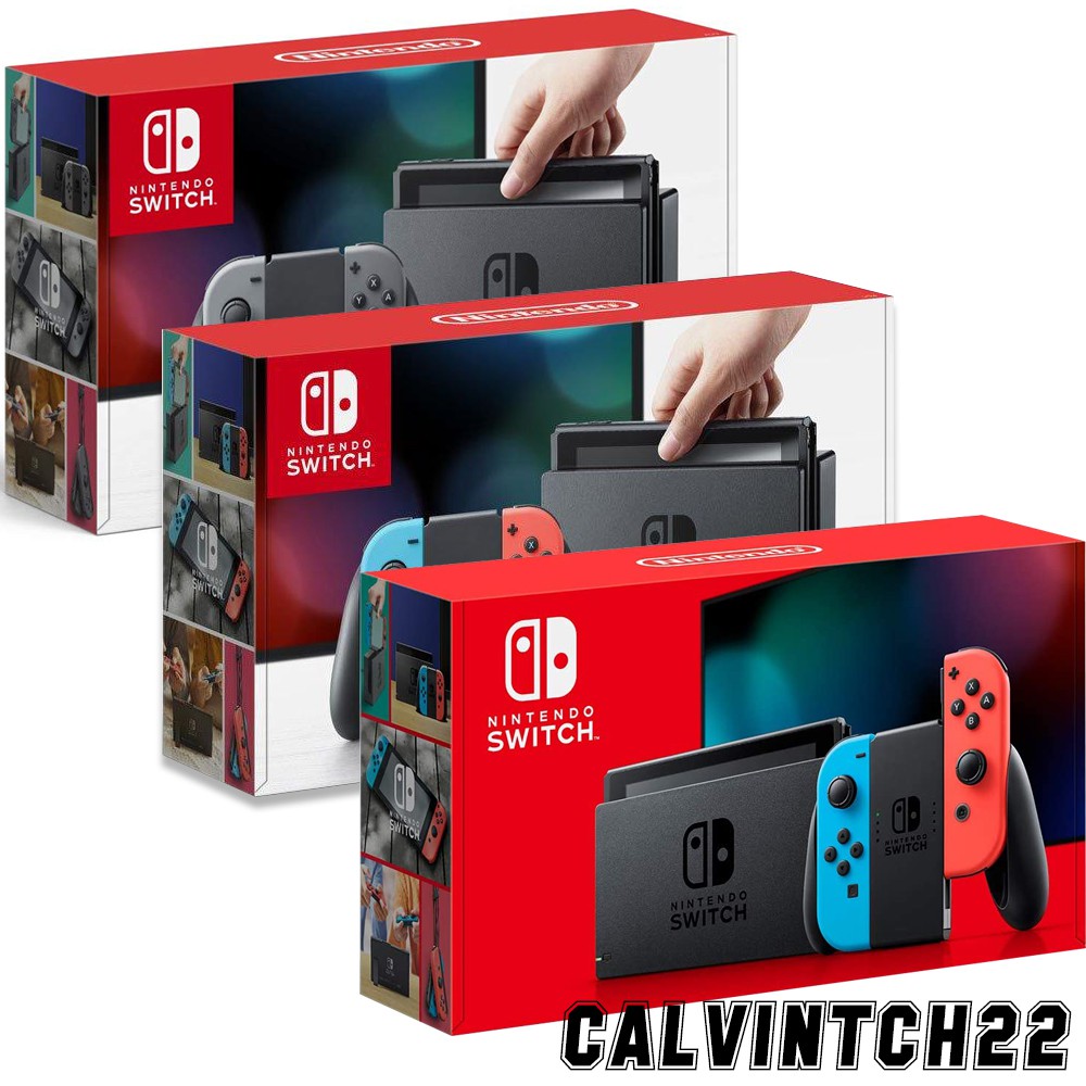  READY STOCK Nintendo Switch V1 V2 Full Set Used Set Neon Grey