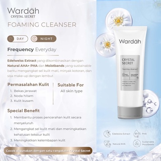 Wardah Pencuci Muka White Secret Crystal Secret / Facial Wash / Foaming ...