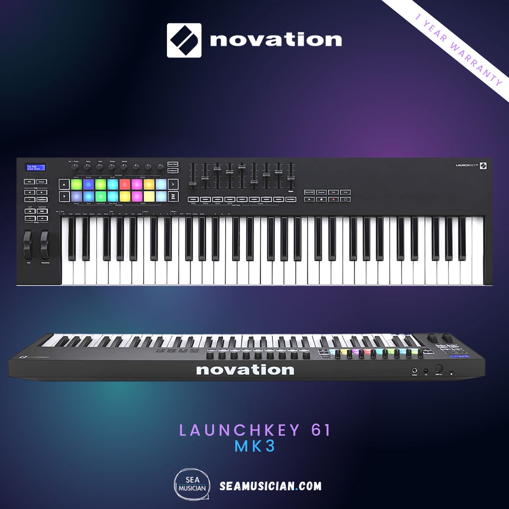 NOVATION LAUNCHKEY 61 MK3 KEYBOARD/MIDI CONTROLLER (NOVATION / 61 MK 3 ...