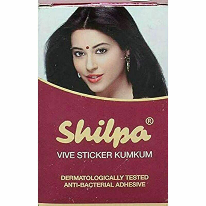 Shilpa, Sun Gold & Eyetex Pallavi Bindi/Pottu Sticker (Black/Deep Red ...