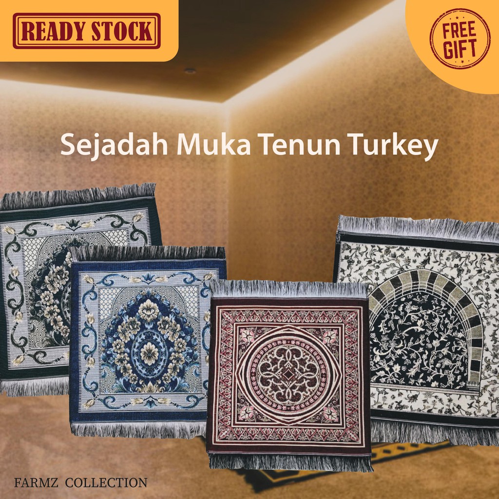 Sejadah Muka Tenun Turkey Cotton 35 cm x 35 cm | Travel Nipis Pocket ...