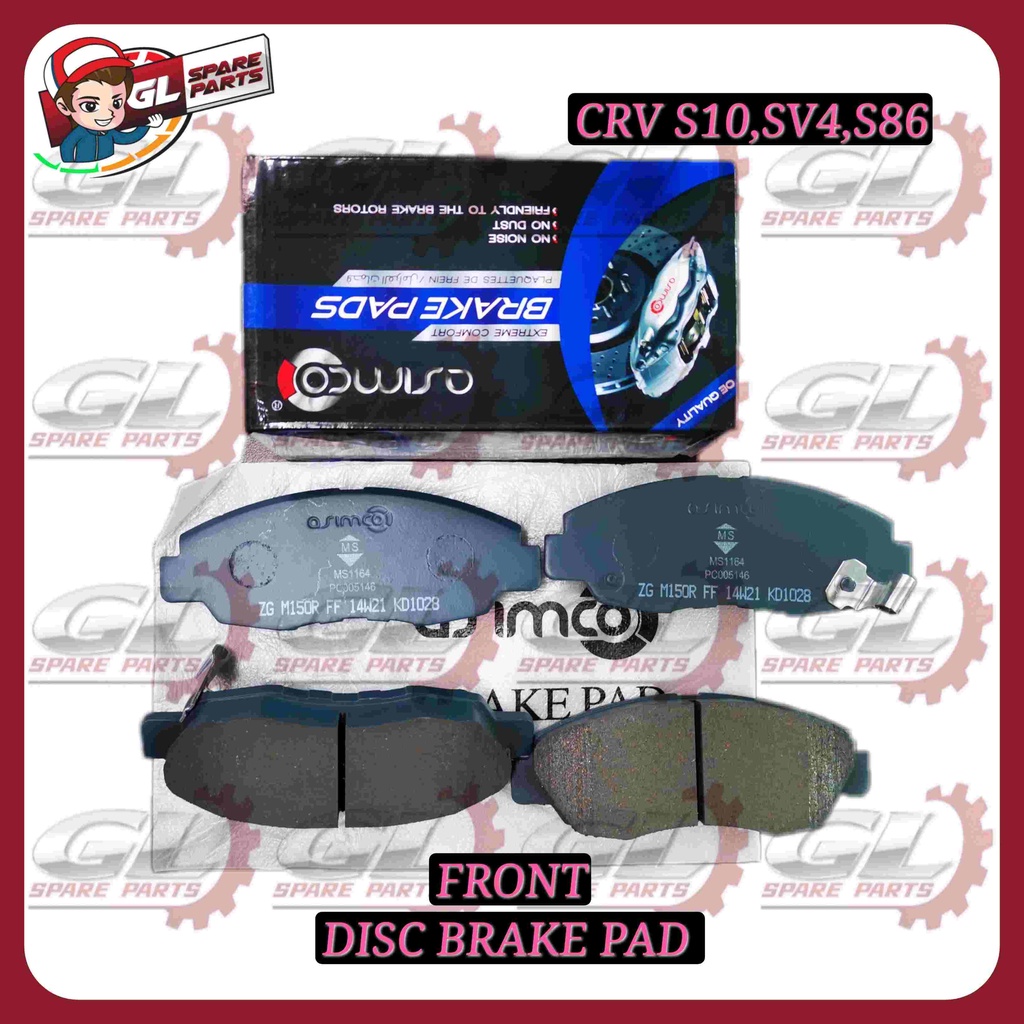 HONDA CRV S10 SV4 S86 DISC BRAKE PAD (FRONT) (ASIMCO) | Shopee Malaysia