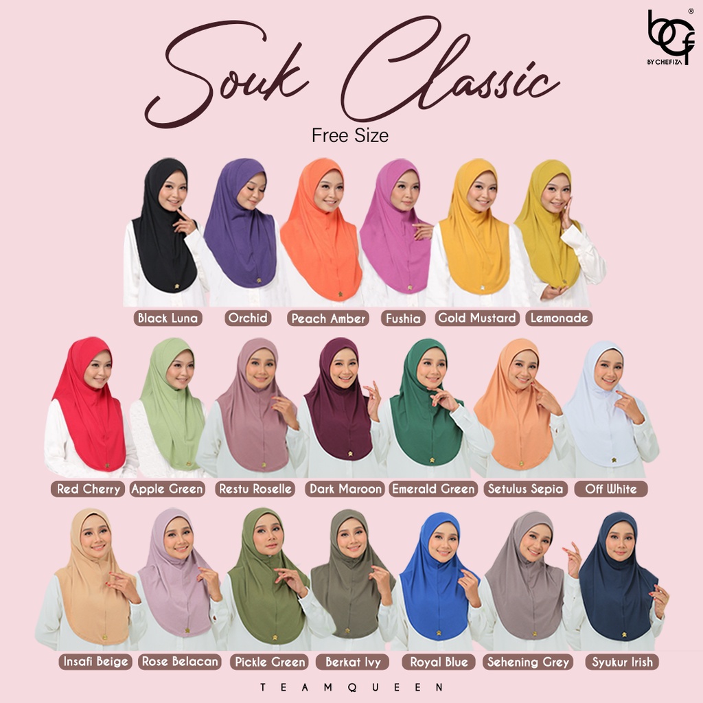FREE SIZE Souk Classic BCF By Che Fiza | Shopee Malaysia