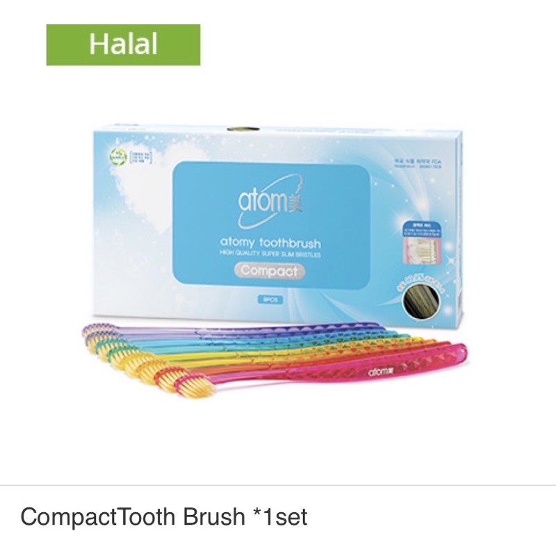 Atomy Compact Toothbrush 1set (1 box with 8 pcs of toothbrushes ...