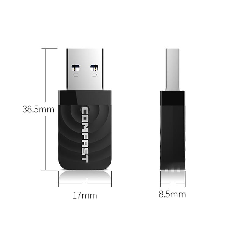 COMFAST CF-812AC IEEE802.11ac 2.4Ghz/5.8Ghz 1300Mbps Wireless Dongle ...