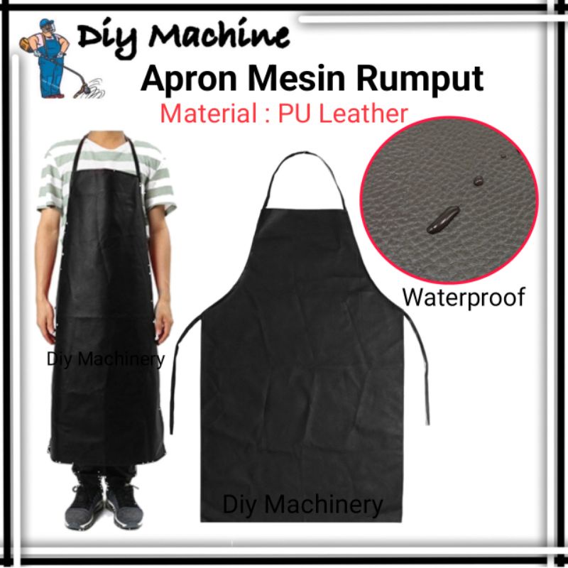 Premuim Quality PU Leather Apron Mesin Rumput / Welding Protection ...