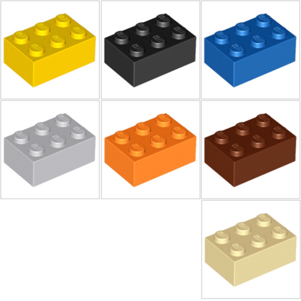 Lego Brick Mixed Colours 3002 2x3 | Shopee Malaysia