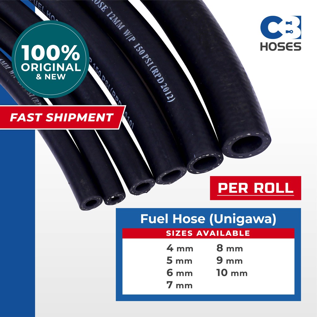 CB Hoses Unigawa Fuel Hose Multipurpose Hose Flexible Rubber Hose 4mm 5mm 6mm 7mm 8mm 9mm 10mm ...