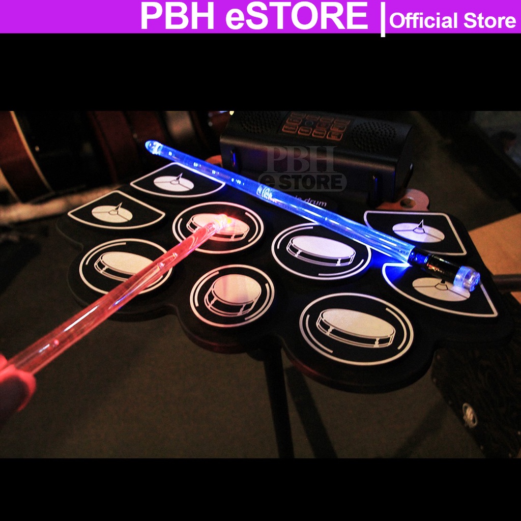 Portable Rechargeable Electronic Drum Pad comes with stand, pedal and ...