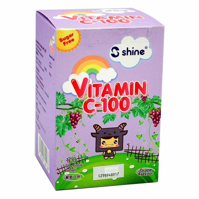 Shine Vitamin C 100 (Orange / Grape) (100 Chewable Tabs) | Shopee Malaysia