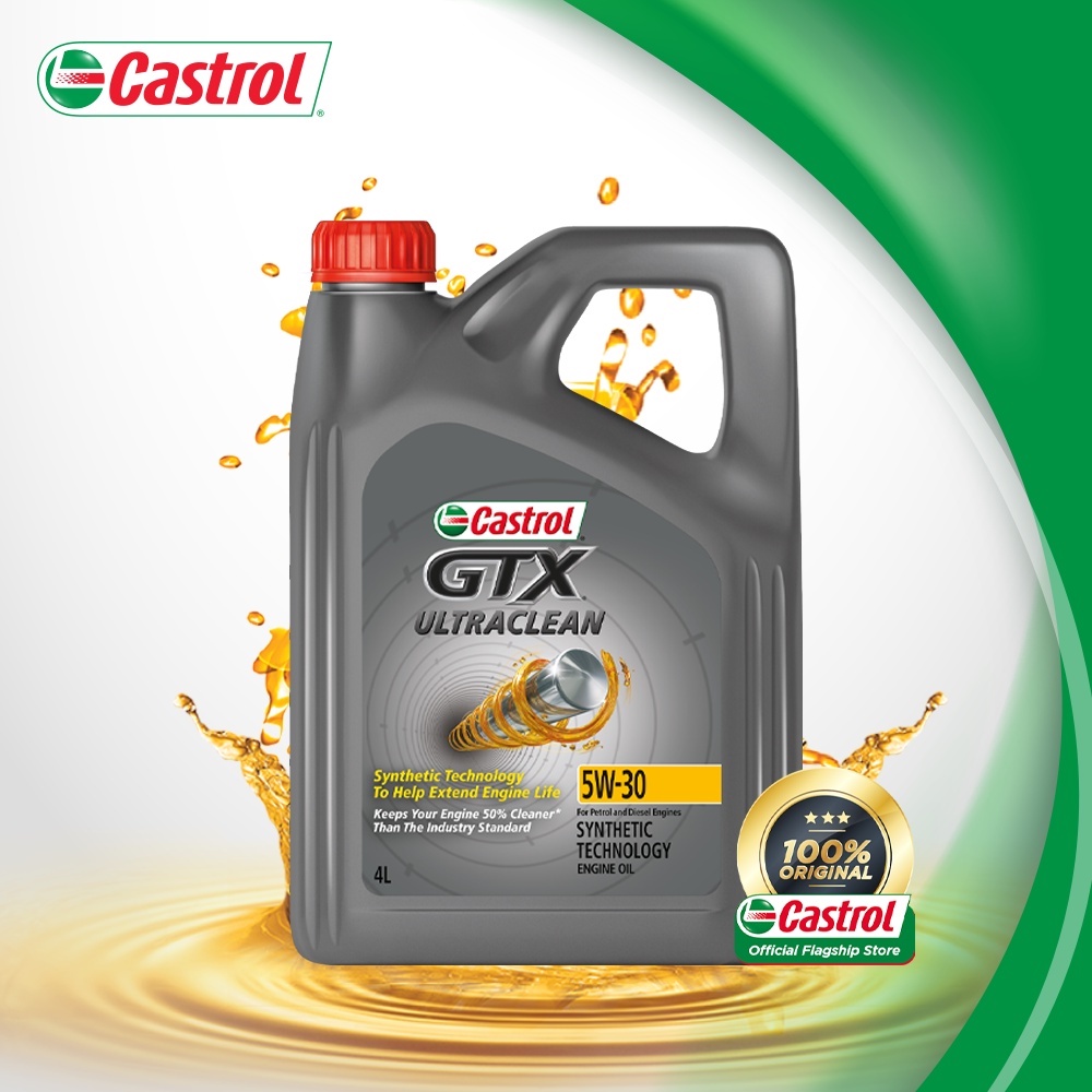 Castrol GTX ULTRACLEAN 5W-30 for Petrol and Diesel Cars (4L) | Shopee Malaysia