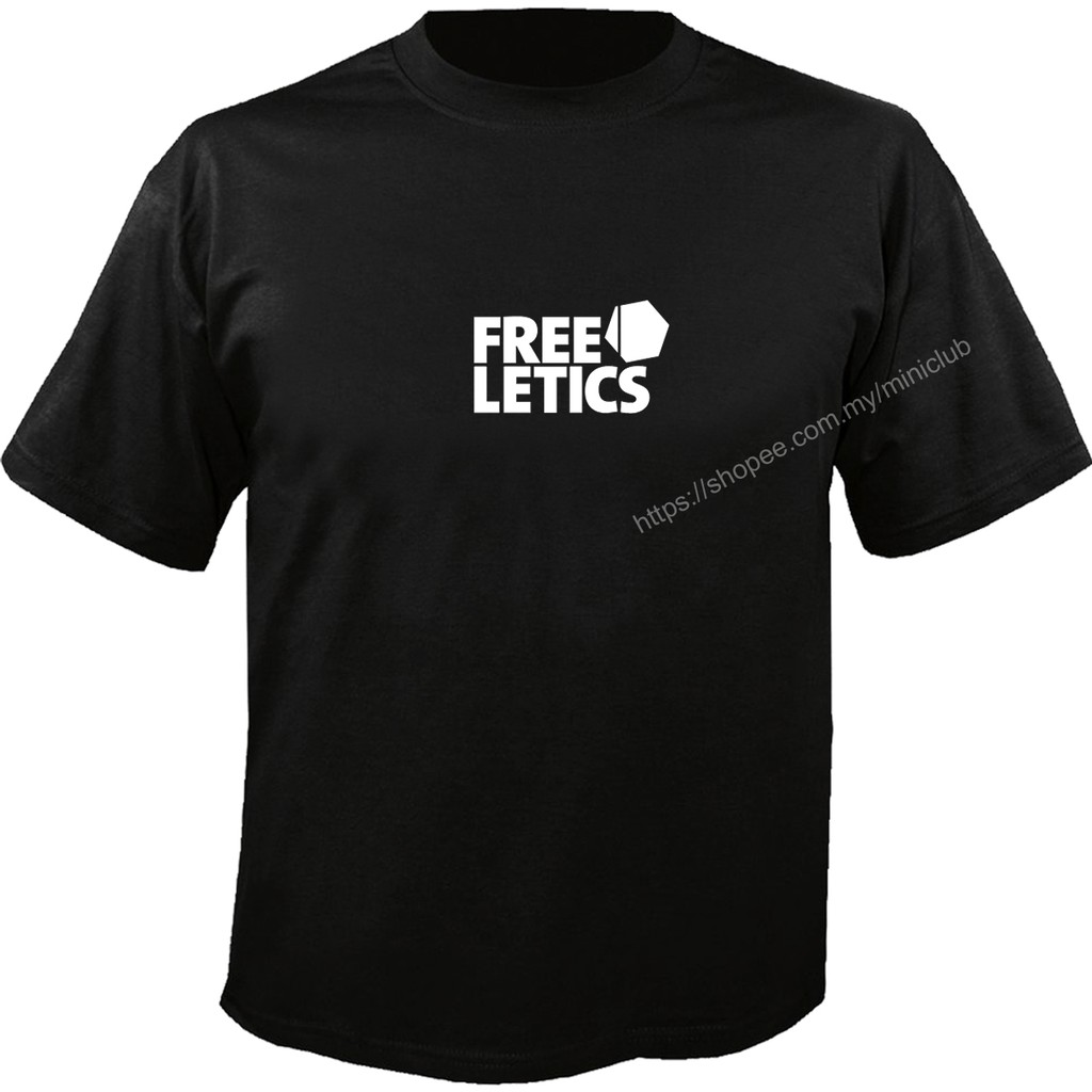 FREELETICS LOGO Custom Tshirt BLACK COLOR (S-3XL) | Shopee Malaysia