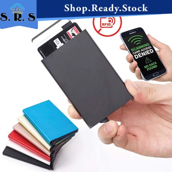SRS_ RFID Blocking Anti-theft ID Credit Card Holder Porte Carte Thin ...