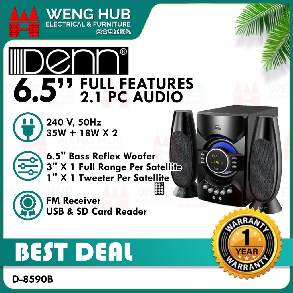 Denn 6.5" Full Features 2.1 PC Audio D-8590B | Shopee Malaysia