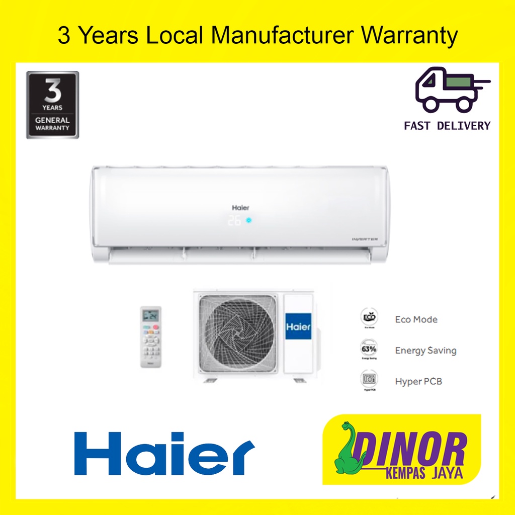 HAIER R32 INVERTER 2.5HP AIR CONDITIONER HSU-25VTH21 | Shopee Malaysia