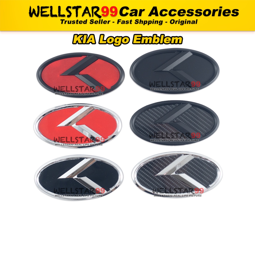 KIA Logo Emblem Logo 4 Size 6 Color | Shopee Malaysia