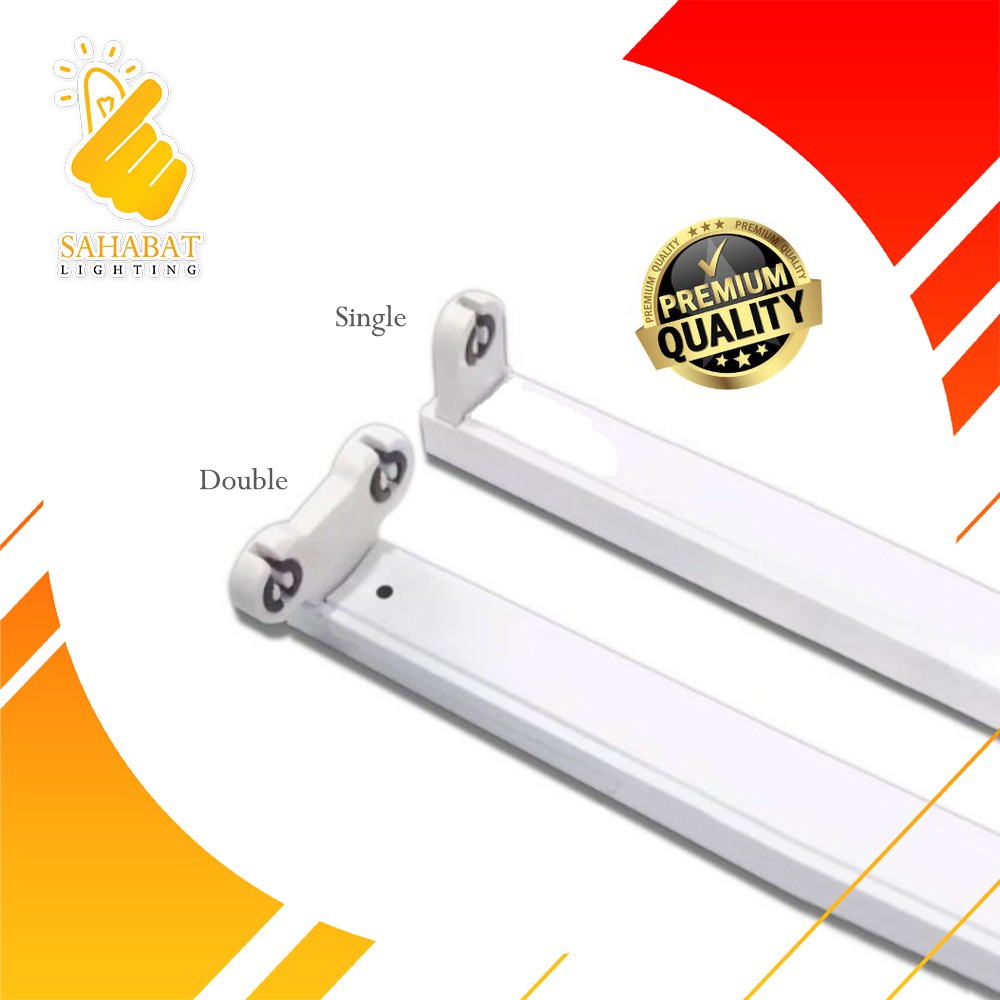 LED T8 CASING | CASING LAMPU KALIMANTANG - SINGLE DOUBLE 2FT 4FT ...