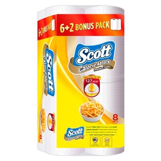 Scott Calorie Absorb Kitchen Towel 6 + 2 x 50s | Shopee Malaysia