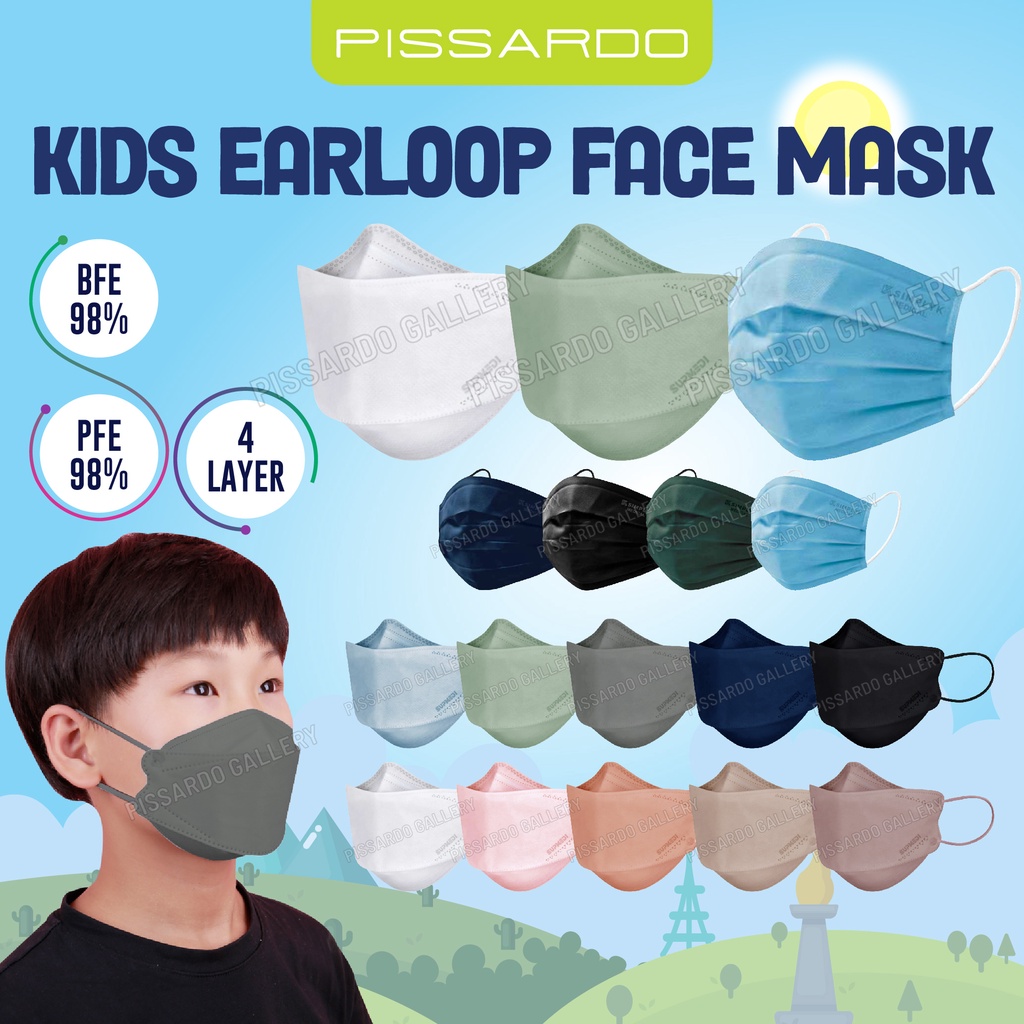 Kids Earloop Mask Simply K 50pcs 4ply Medical Face Mask SUPMEDI KF94 ...