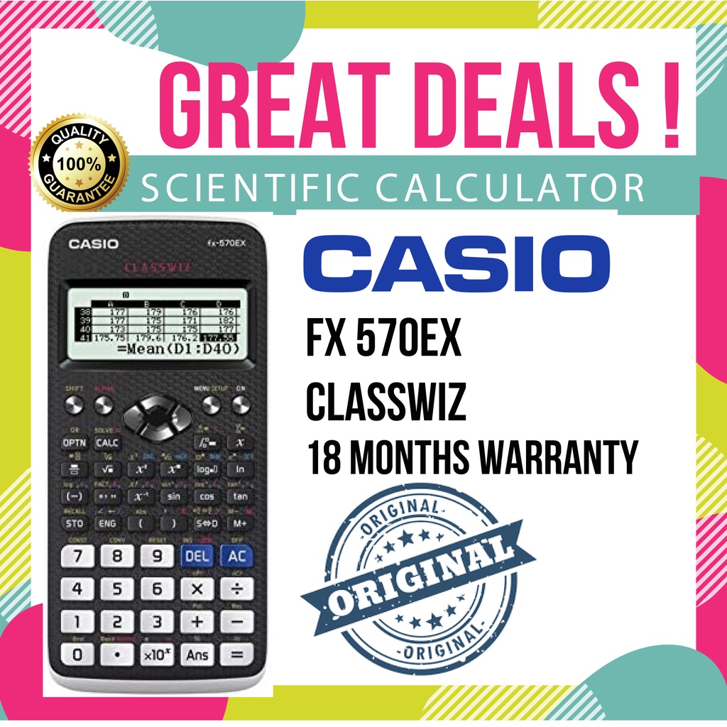 #ORIGINAL# Casio Scientific Calculator FX-570EX | Shopee Malaysia