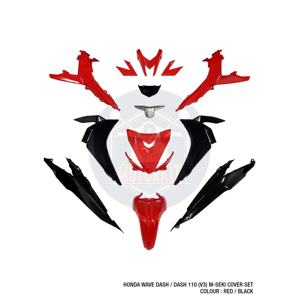 HONDA WAVE DASH 110 DASH 110FI DASH 110 FI DASH 110 FUEL INJECTION V3 M-SEKI COVER SET COVERSET ...