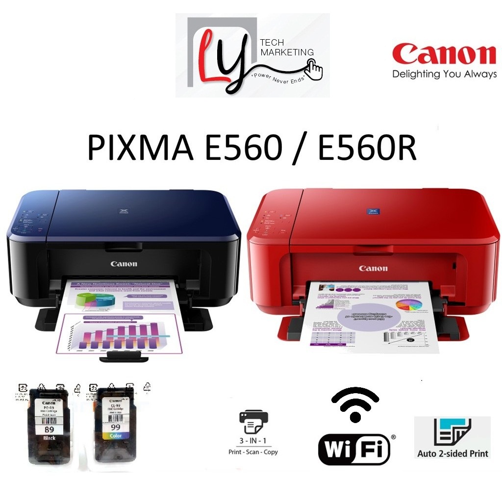 Canon E560 All in One Wifi Pixma Color Printer | Shopee Malaysia