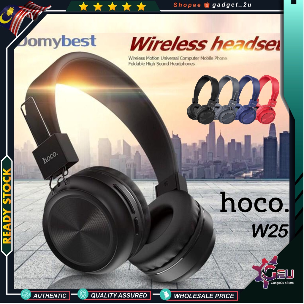 Original Hoco W25 Wireless Deep Bass Bluetooth Headphone with Mic for ...
