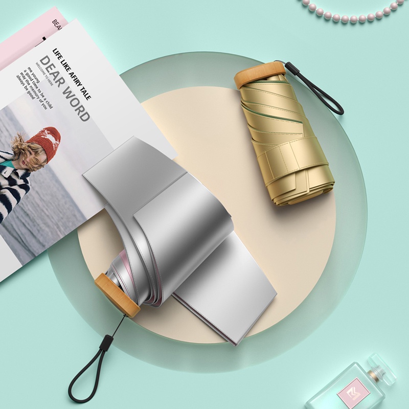 Mini Pocket Umbrella Anti UV Sun Protection Umbrella Compact Folding ...