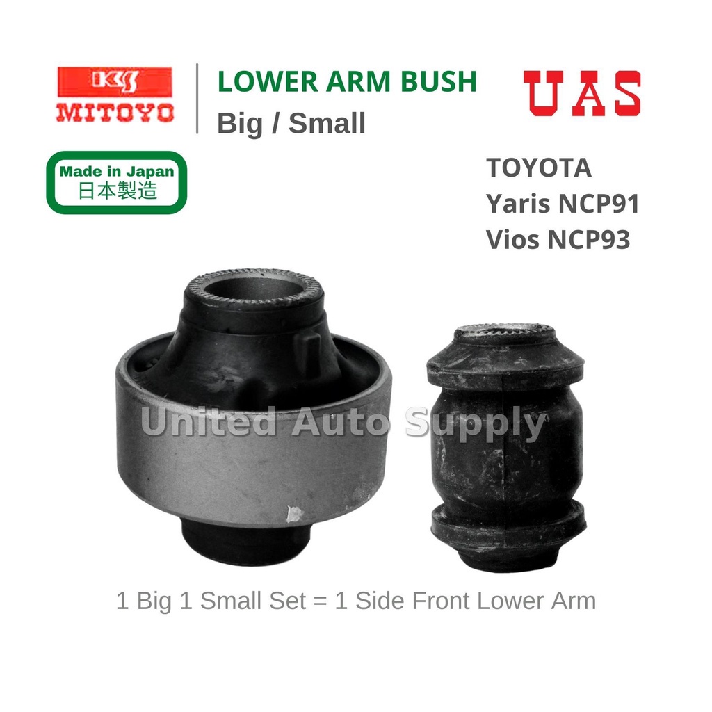 MITOYO Lower Arm Bush Front Big Small For TOYOTA Vios NCP93 Yaris NCP91 ...