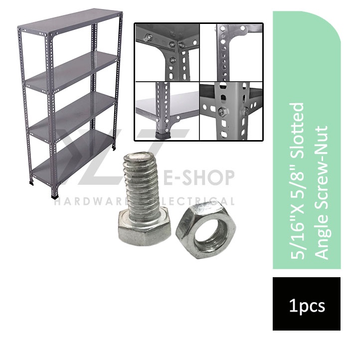 5/16"X 5/8" Slotted Angle Screw-Nut (Skru rak besi) | Shopee Malaysia