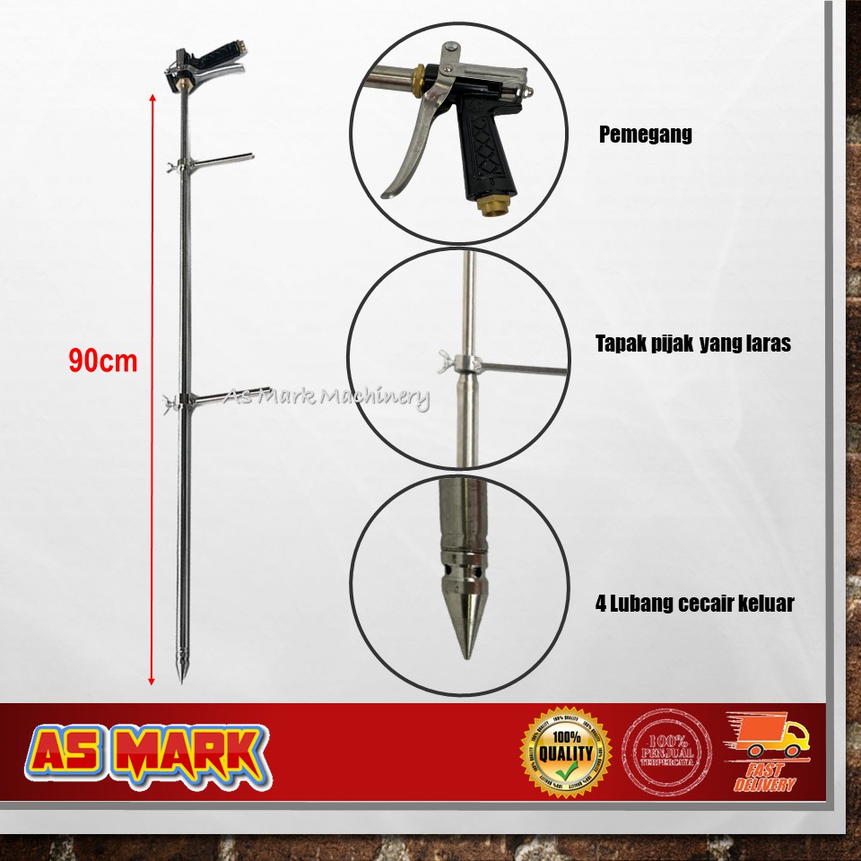 Stainless Steel Liquid Fertilizer Injector Gun Soil Injection Cucuk ...