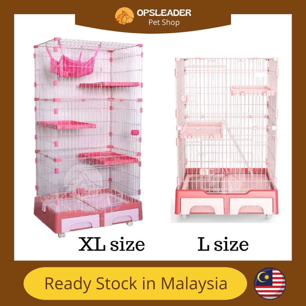 🔥BIG SALES 🔥189 CM Multi Purpose Premium 3 Level Cat Cage/ 2 Level Cat ...