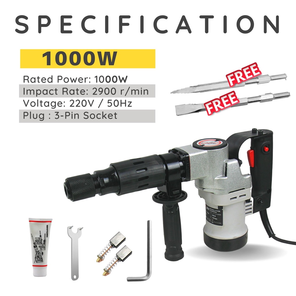 XtremepowerUS Demolition Hammer 1000-Watt Jackhammer, 54% OFF