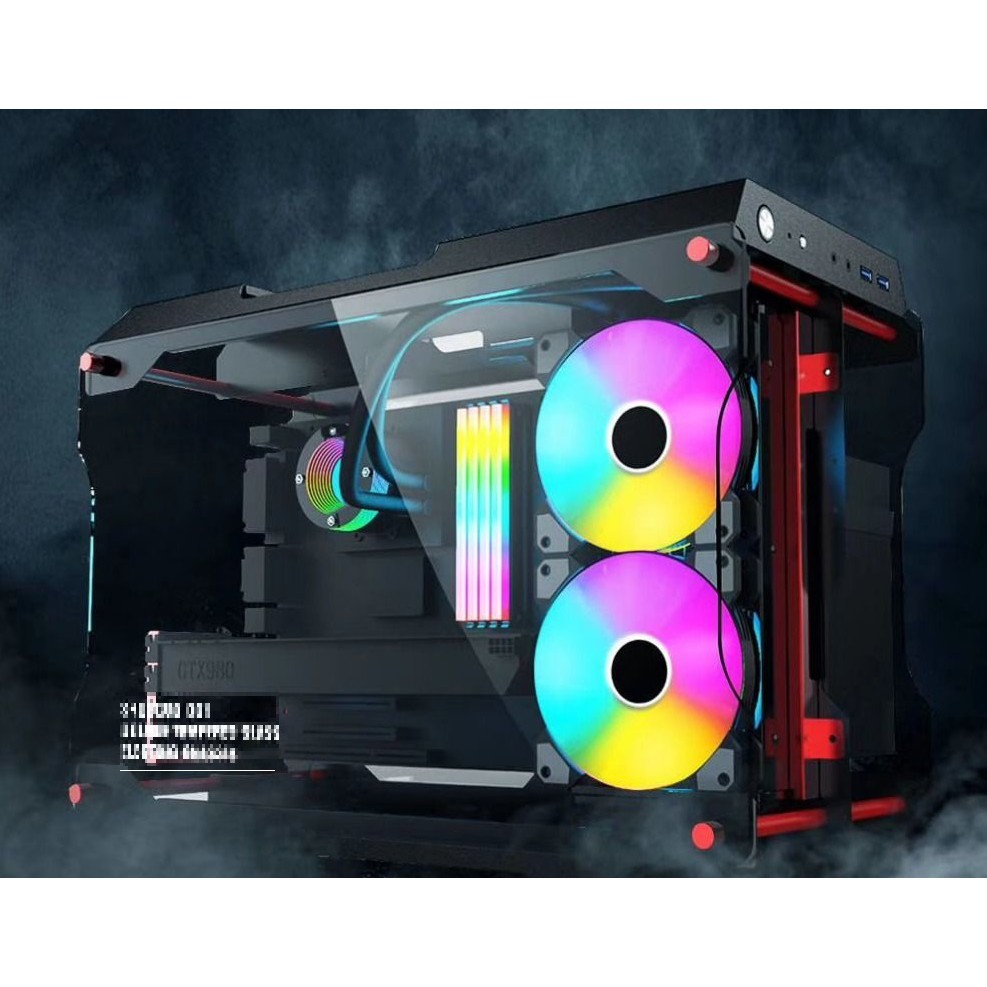 Open Concept MATX case/chassis (Purple / Black) Gaming Chassis / PC ...