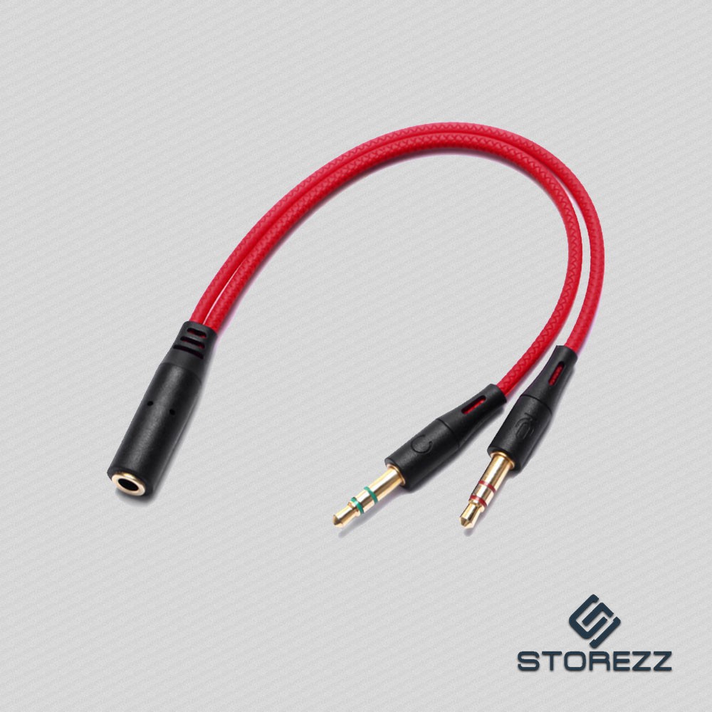 3.5mm Female To 2 Male Y Splitter Aux Audio Cable Pc Headphone Earphone ...