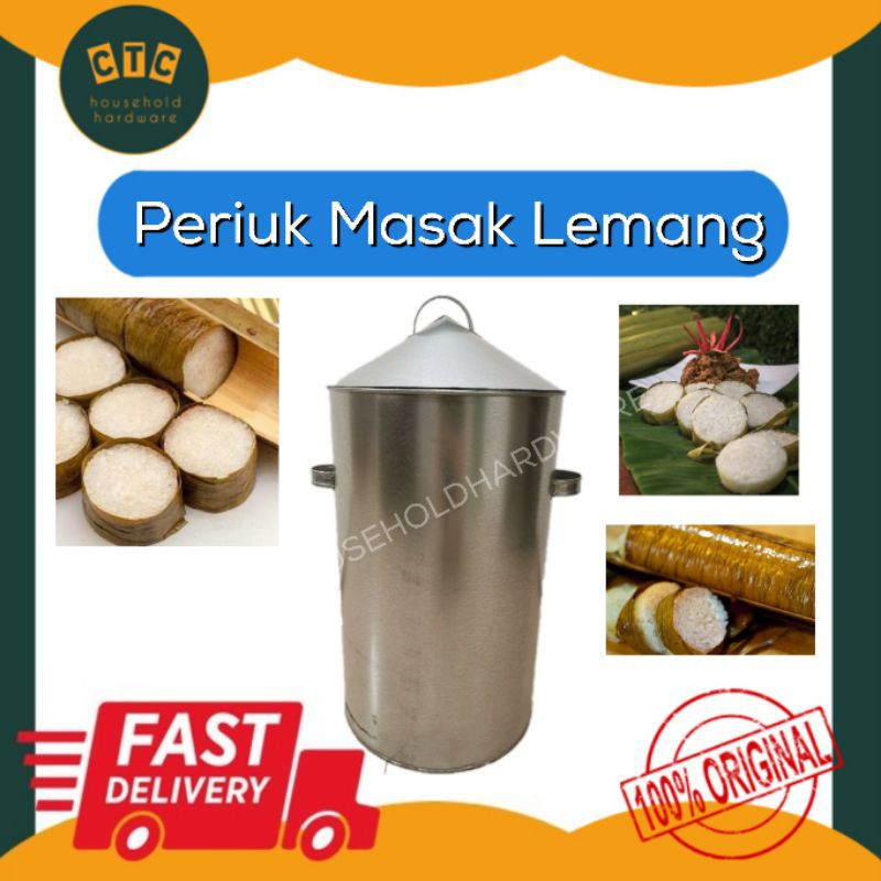 Periuk Masak Lemang / Tong Masak Lemang / Rebus Lemang / Lemang Steamer ...