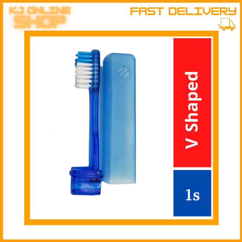 V-shaped orthodontic toothbrush Travel type for deep cleaning | Shopee ...
