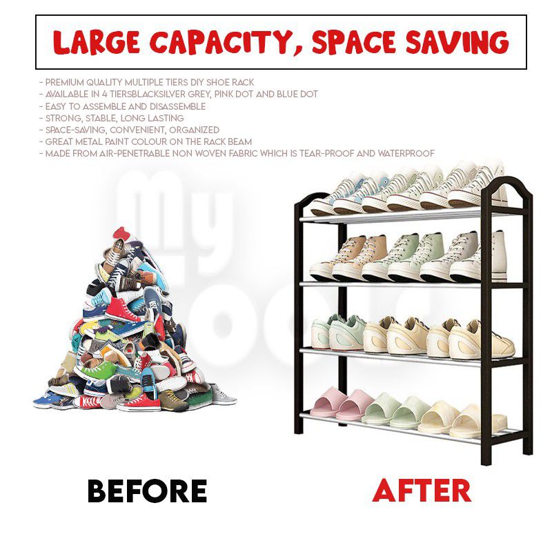 Rak kasut diy murah dan jimat | Shopee Malaysia