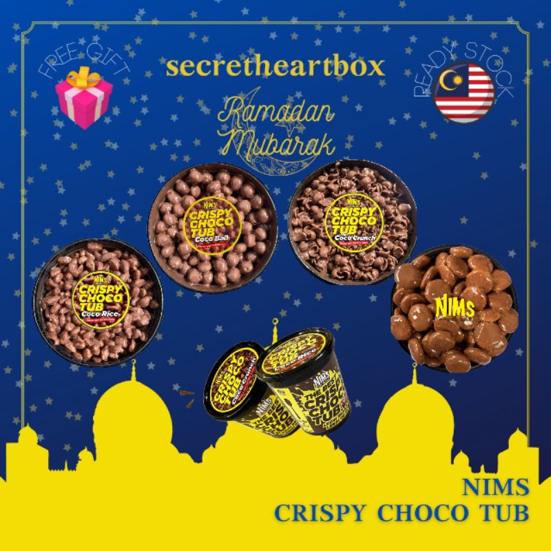 (BUY 1 FREE 1) NIMS Crispy Choco Tub Coco Rice Coco Ball Coco Krisp ...