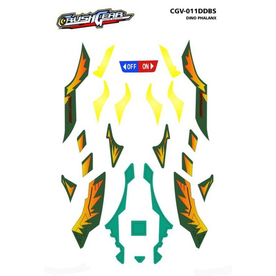 Dino Phalanx Sticker Crush Gear Waterproof | Shopee Malaysia